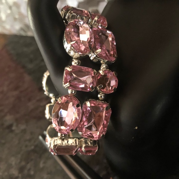 Jewelry | Faux Pink Diamond Necklace Earring Bracelet Ring | Poshmark